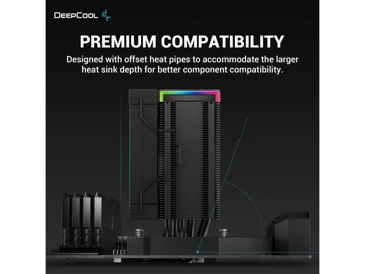 DeepCool AK500S DIGITAL Air Cooler, Single Tower, Real-Time CPU Status ...
