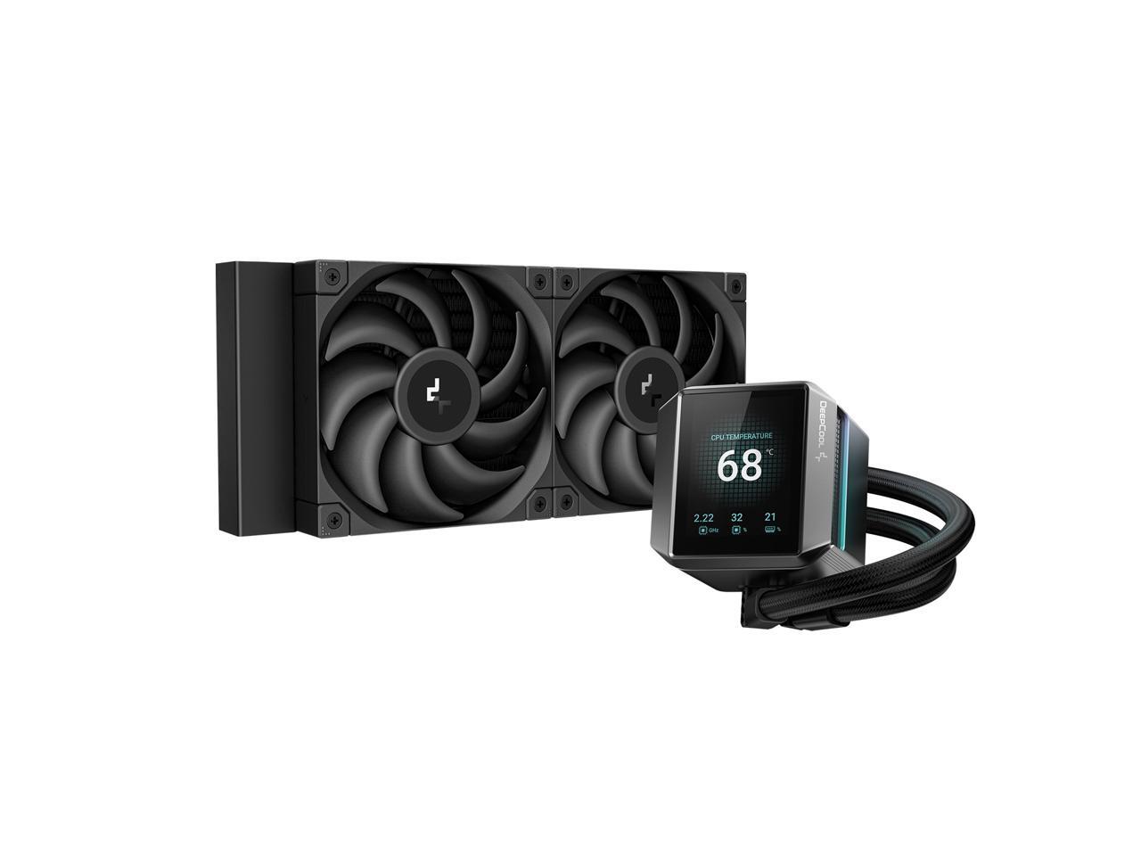 DeepCool MYSTIQUE 240 LCD Liquid Cooler 240mm 5th Gen Pump 3400RPM AIO ...