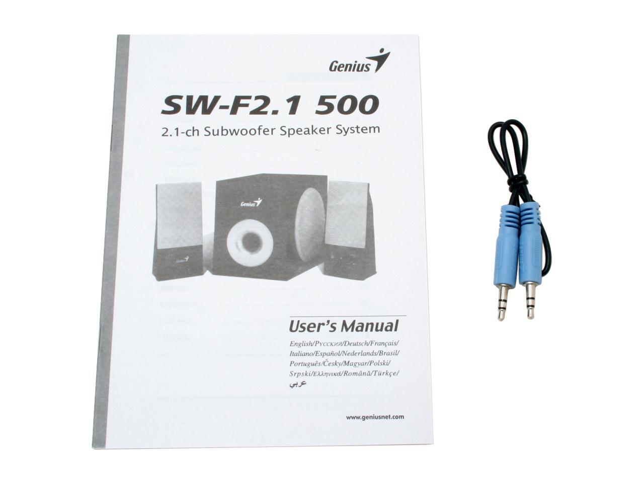 Genius SW-F2.1 500 12 Watts 2.1 Speaker System - Newegg.com