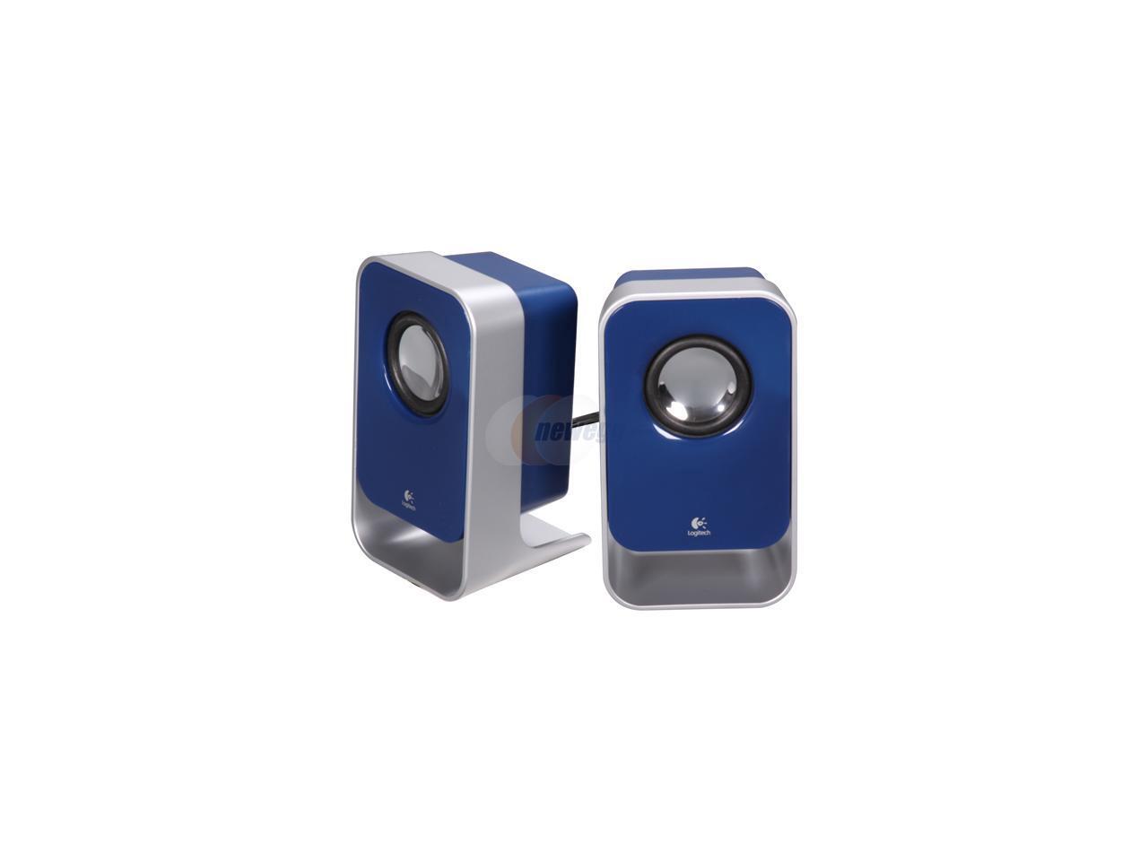 Logitech LS21 2.1 Stereo Speaker System - Blue - Newegg.com