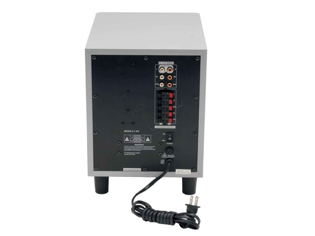 BENWIN ECCO5.1S 5.1CH 680W Home Audio Speakers W/ Silver Color ...