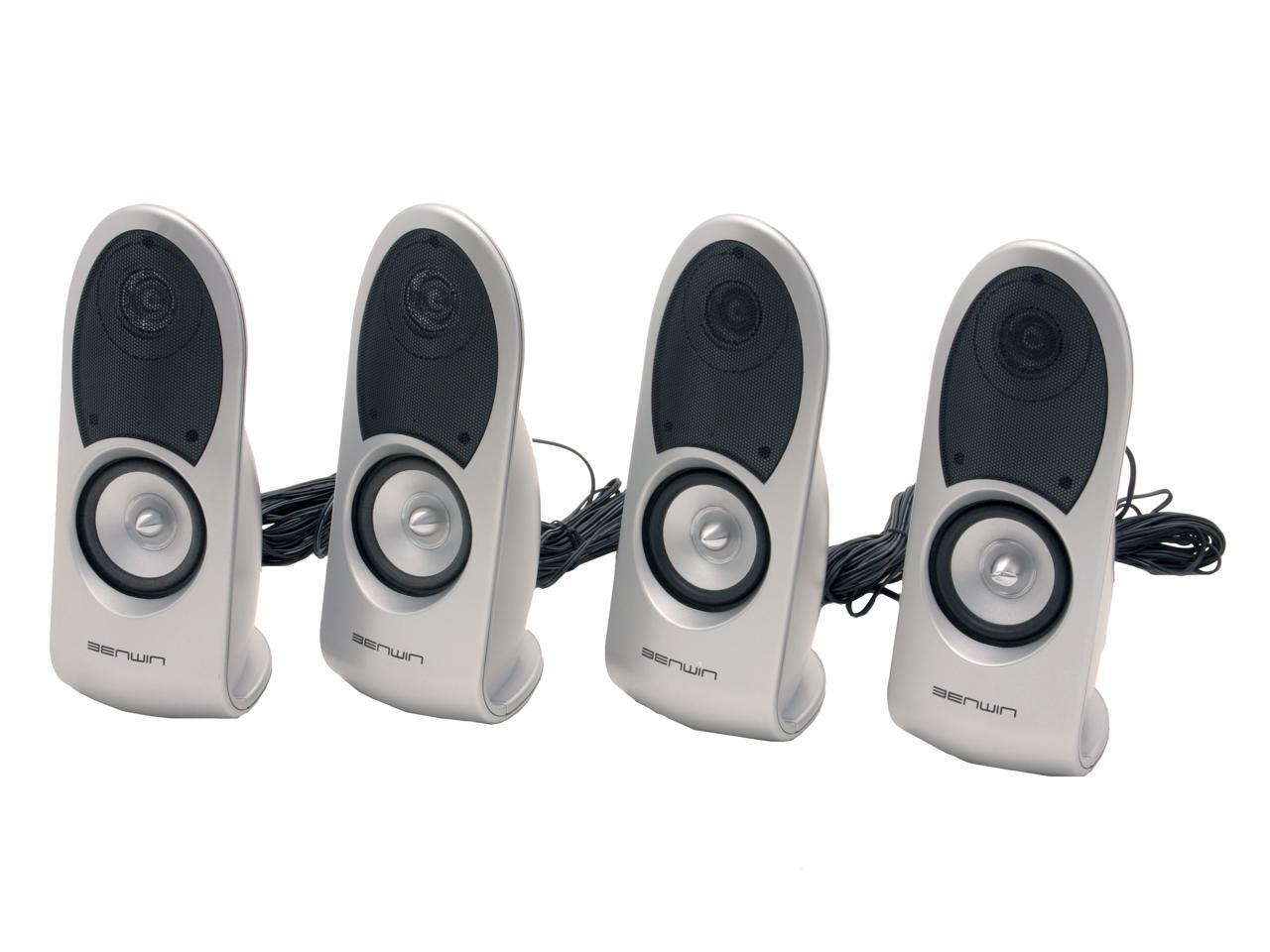 BENWIN ECCO5.1S 5.1CH 680W Home Audio Speakers W/ Silver Color ...