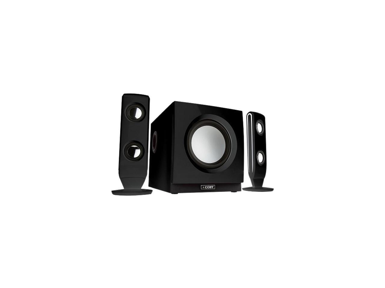 COBY CS-MP77 2.1 Black 75 Watts High-Performance Speaker System for ...