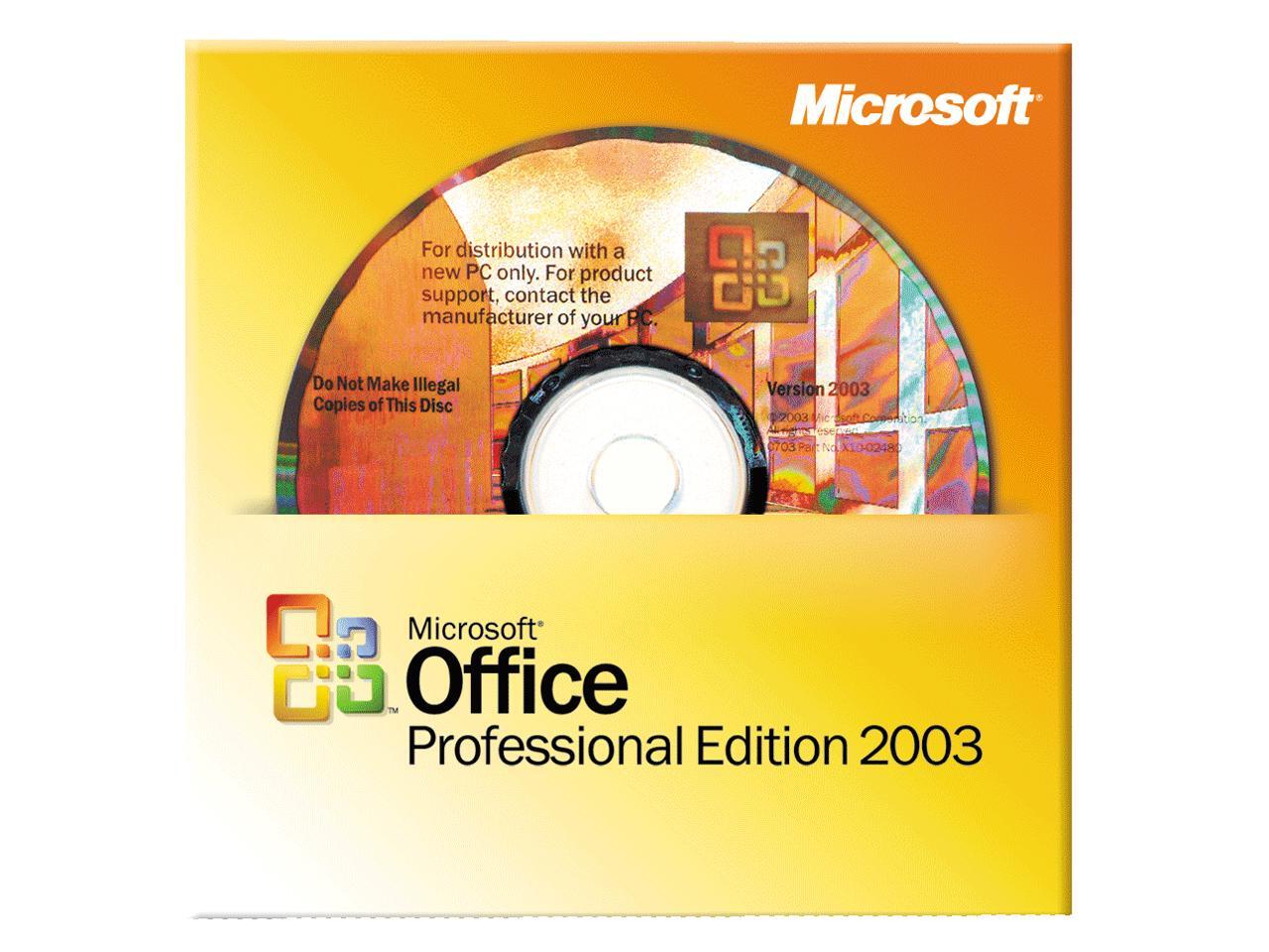 Microsoft Office Professional 2003 SP2 Single Pack - Newegg.com