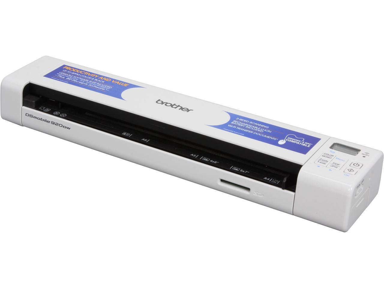 Brother DS-920DW 1200 x 1200 dpi Duplex Mobile Scanner - Newegg.com