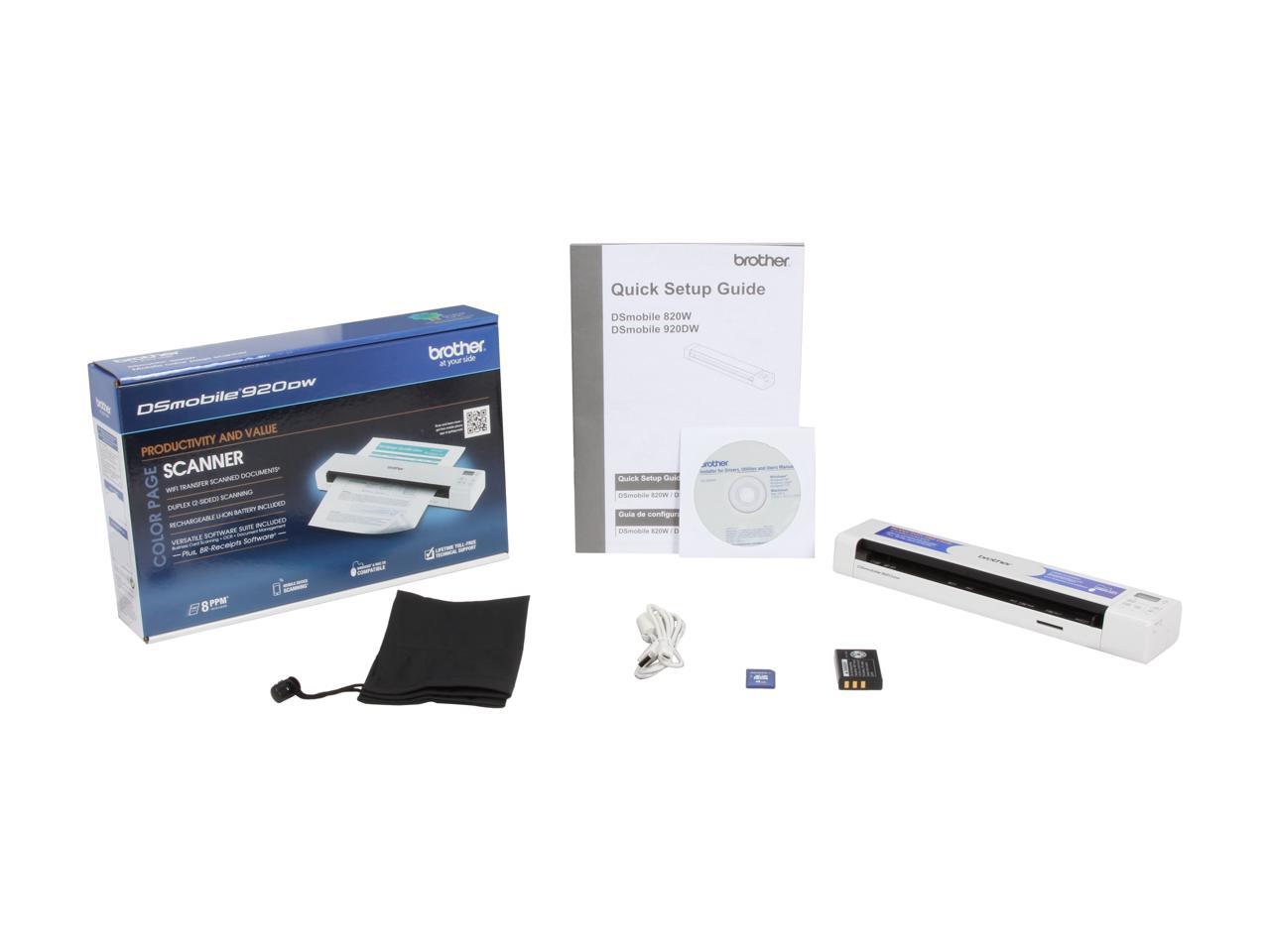 Brother DS-920DW 1200 x 1200 dpi Duplex Mobile Scanner - Newegg.com