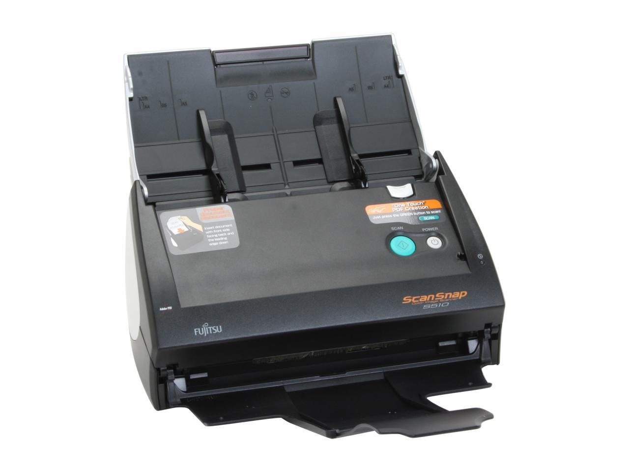 Fujitsu ScanSnap S510 Deluxe Bundle PA03360-B525 600 dpi USB Interface ...