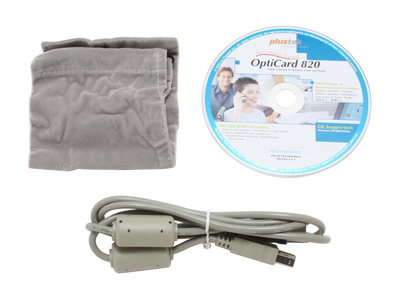 Plustek OptiCard 820 Card Scanner - Newegg.com