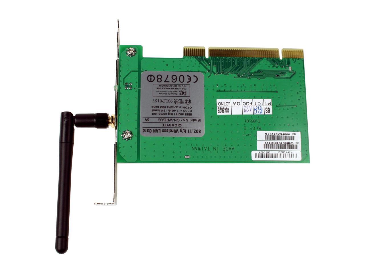 GIGABYTE GN-WPEAG PCI Wireless Network Adapter - Newegg.com