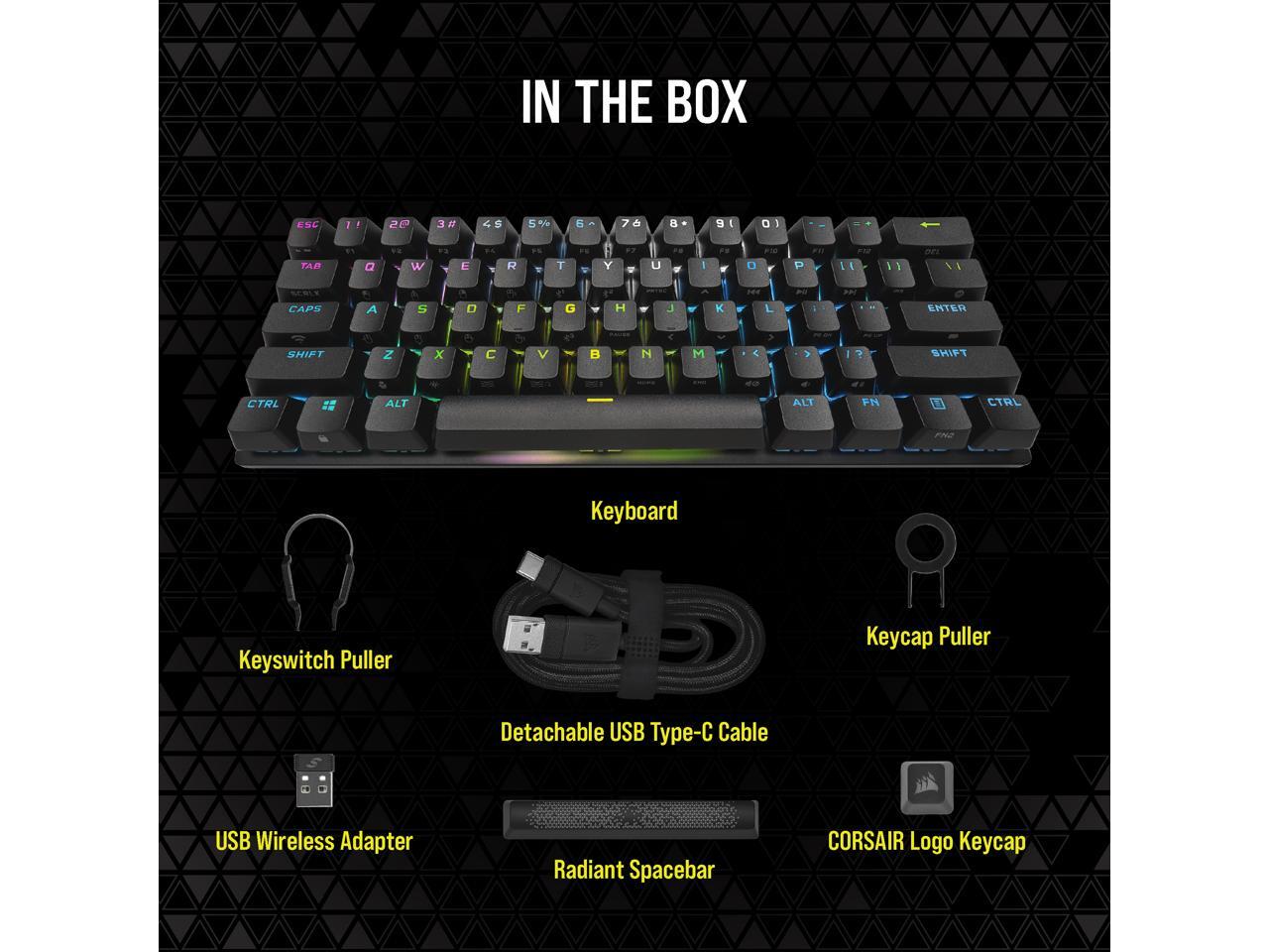 Corsair K70 PRO Mini Wireless RGB 60% Mechanical Gaming Keyboard ...