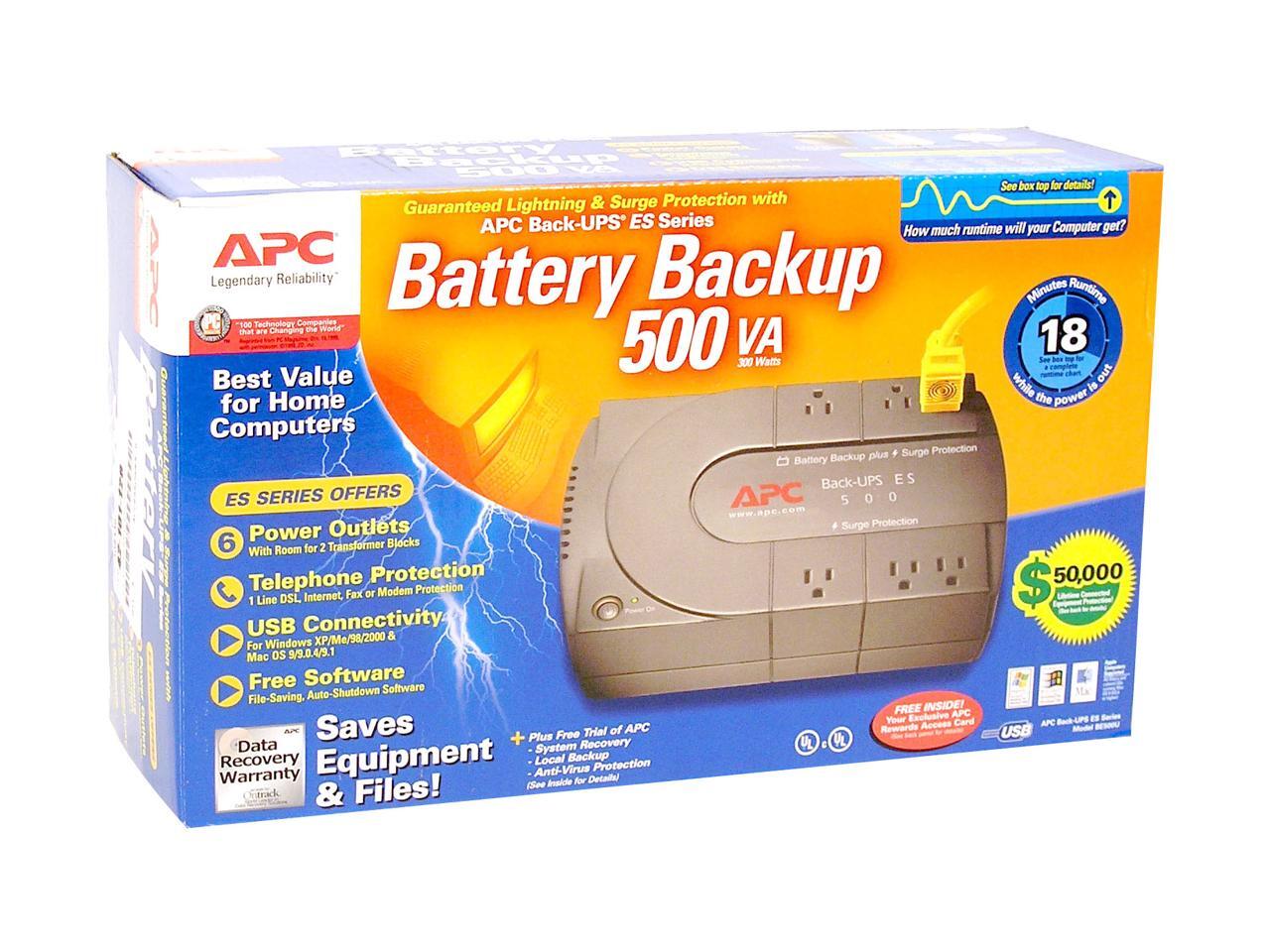 APC Back-UPS BE500U UPS - Newegg.com