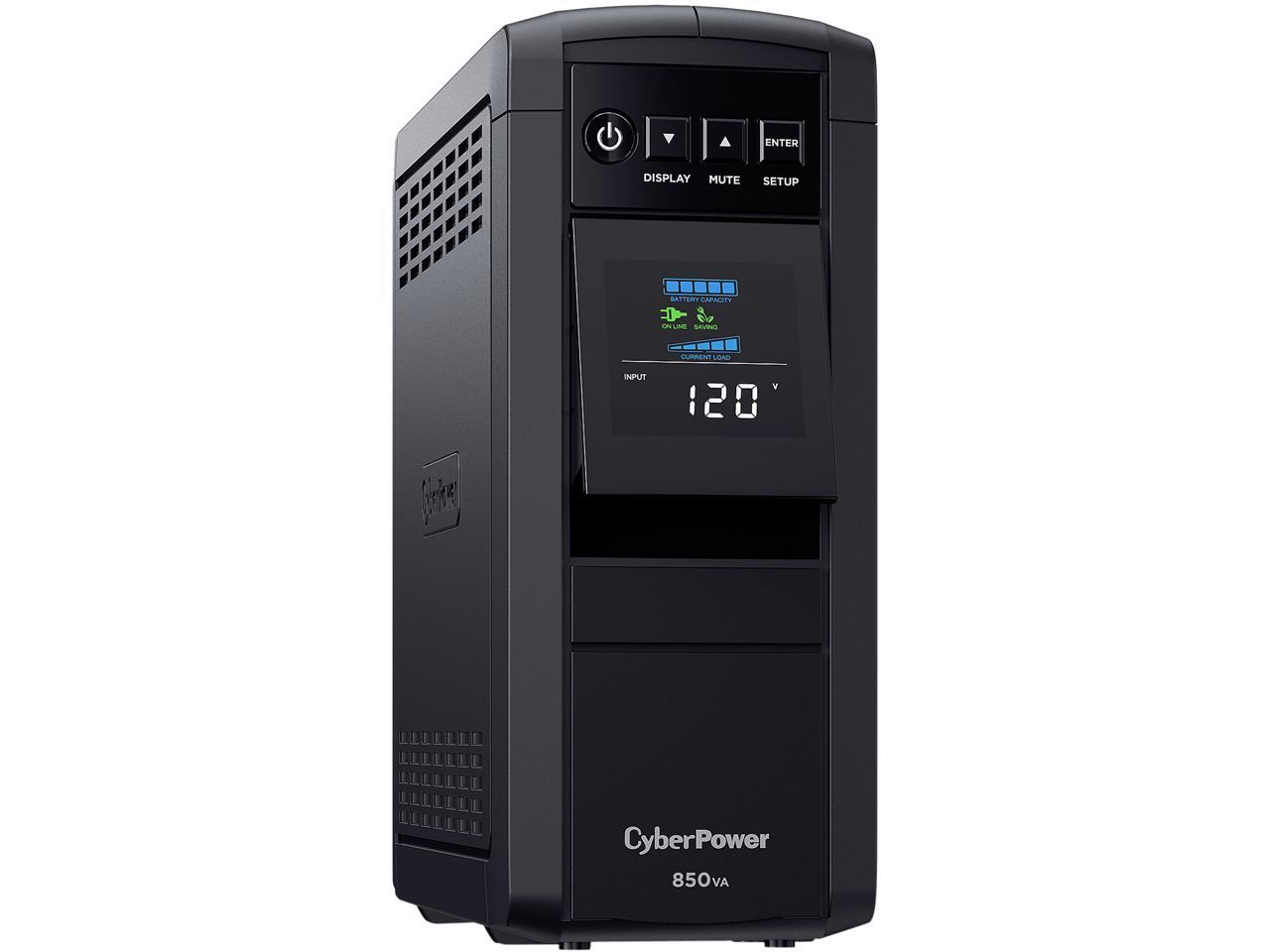 CyberPower CP850PFCLCD UPS 850VA / 510W PFC compatible Pure sine wave ...