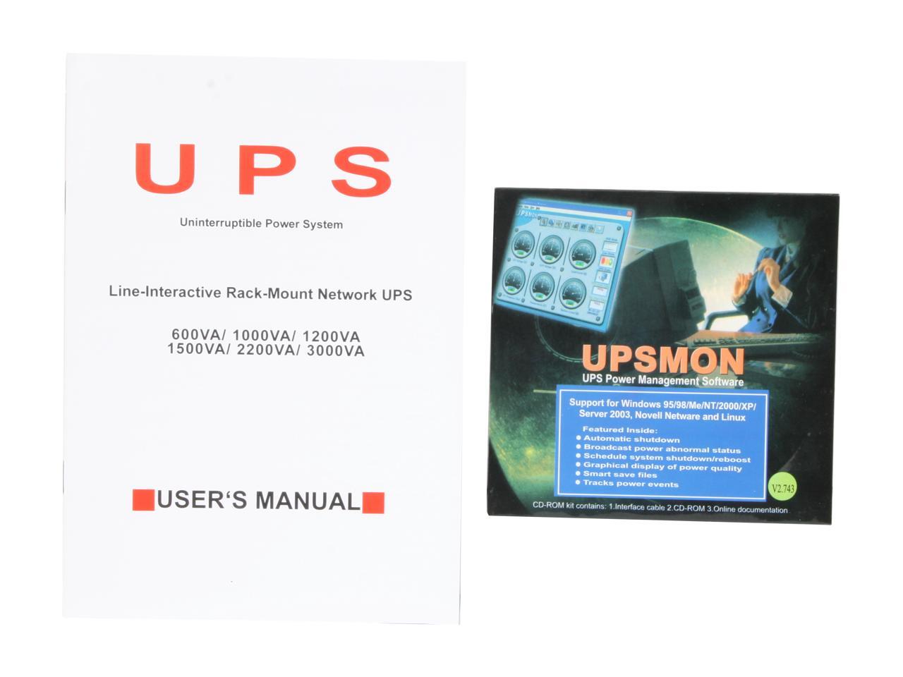 PCM Powercom KING RM KIN-1000APRM 1000 VA 5 Outlets UPS - Newegg.com