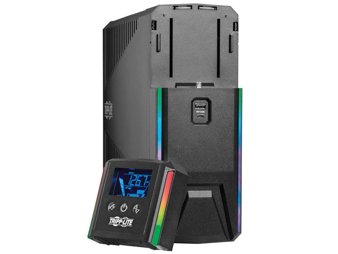 Tripp Lite SMART1200PSGLCD UPS 1200VA 720W 120V Pure Sine Wave Gaming ...