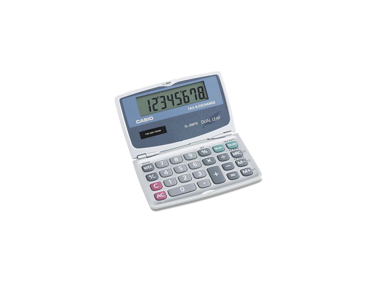 Casio SL200TE SL200TE Handheld Foldable Pocket Calculator, 8-Digit LCD ...