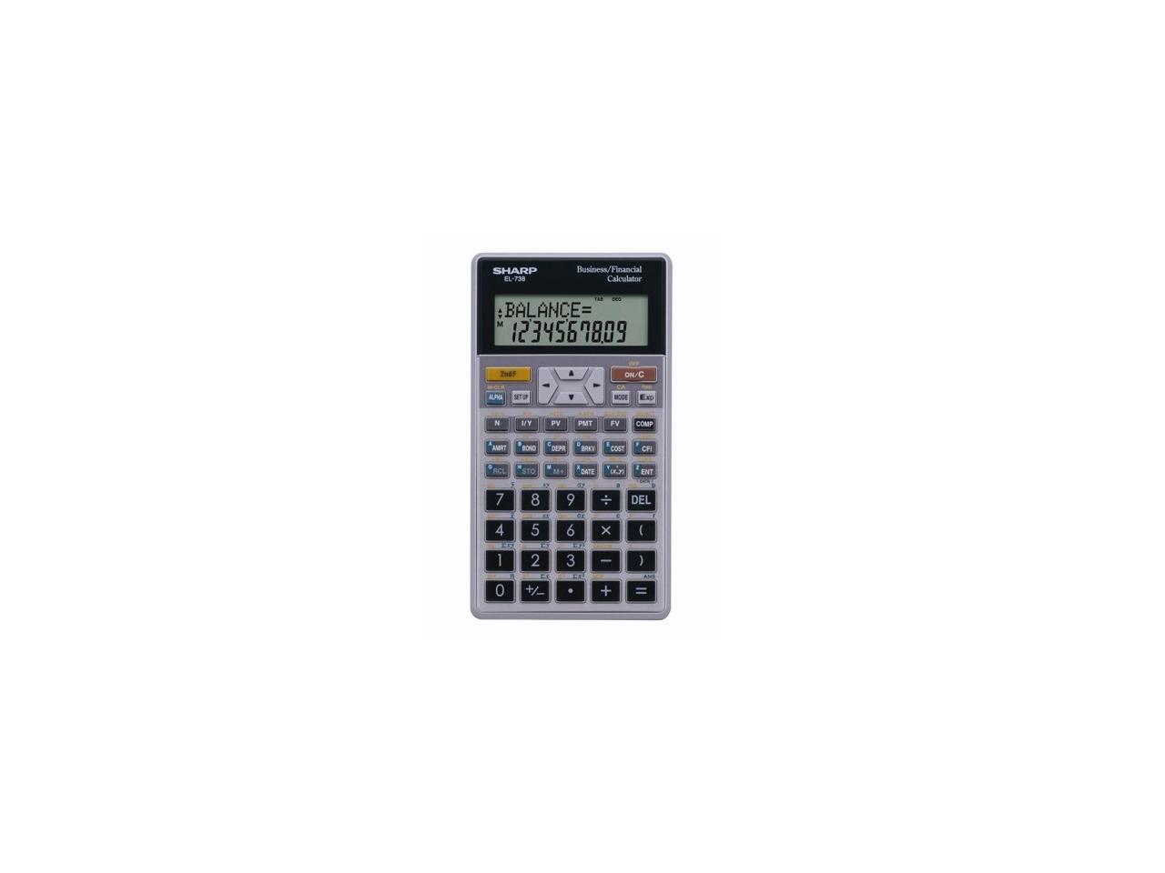 Sharp EL738C EL-738C Financial Calculator, 10-Digit LCD - Newegg.com