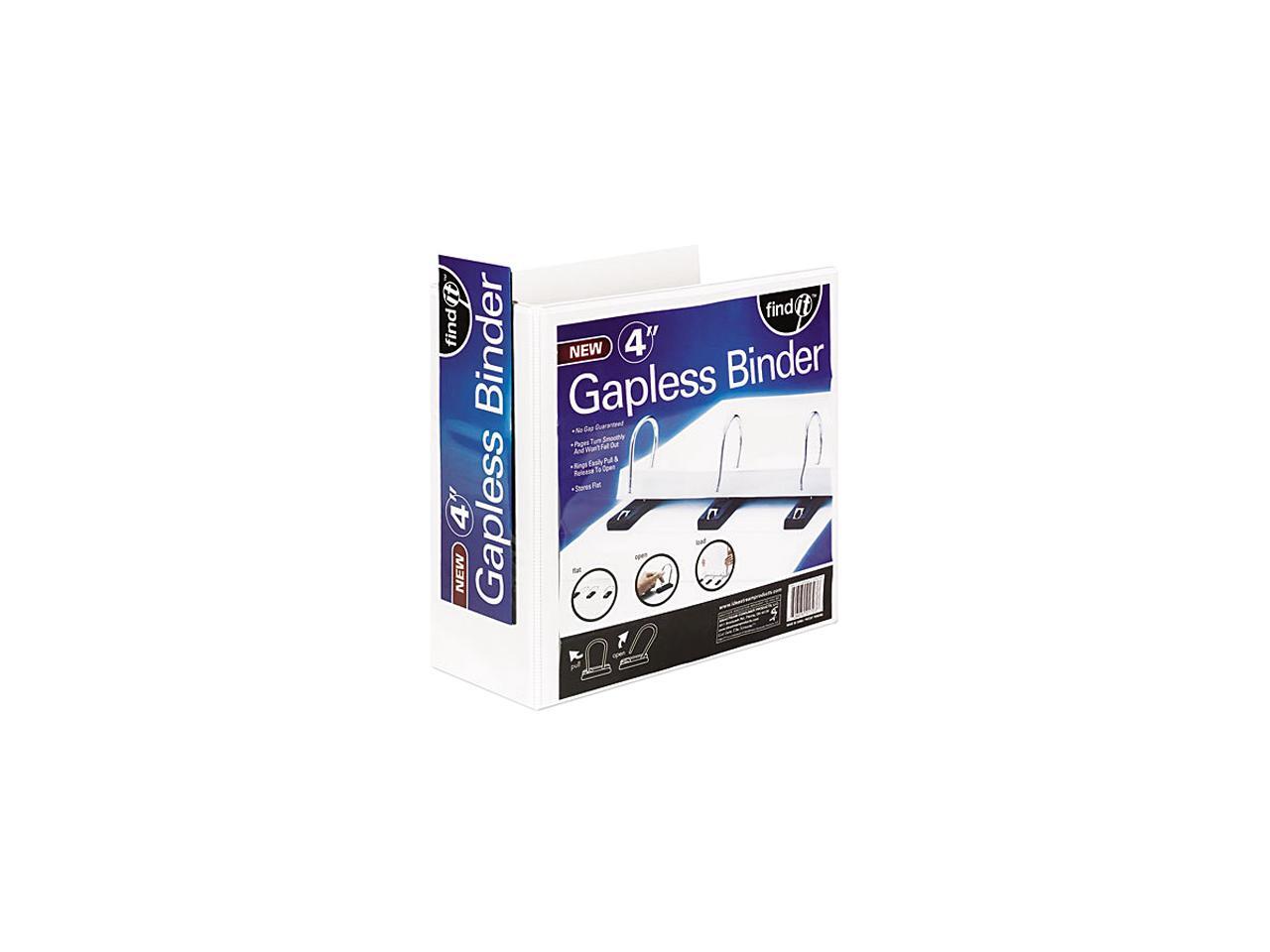 find It SNS01703 Gapless Loop Ring View Binder, 11 x 8-1/2, 4" Capacity ...