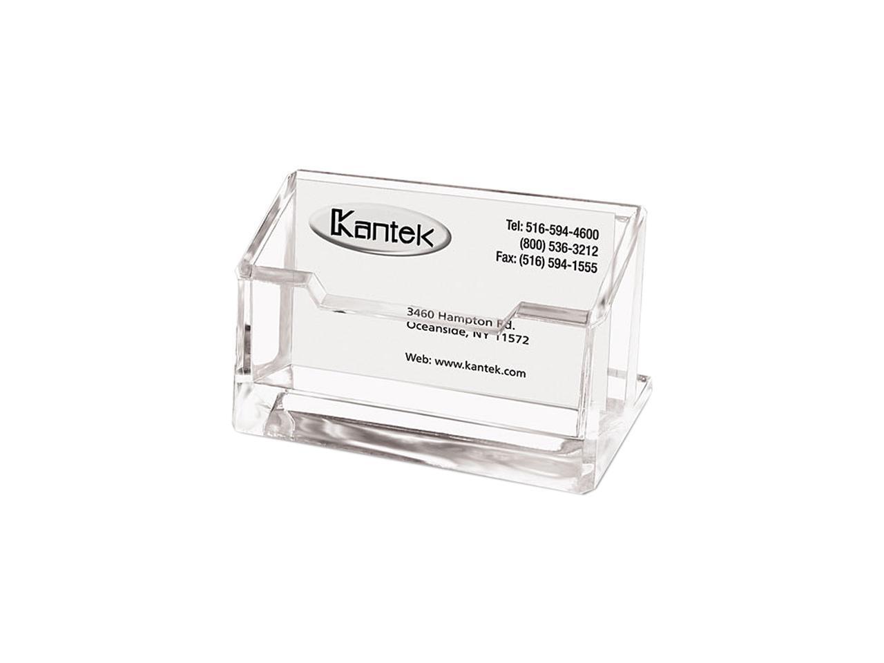 Kantek AD-30 Acrylic Business Card Holder, Capacity 80 Cards, Clear ...