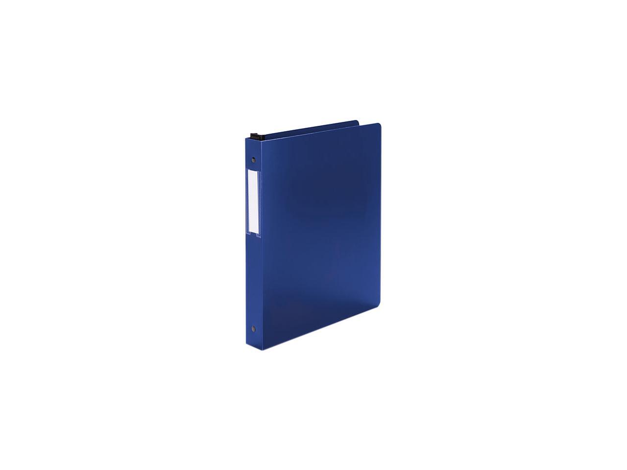 Wilson Jones 390-14BL Hanging DublLock Round Ring Poly Binder,11 x 8-1/ ...