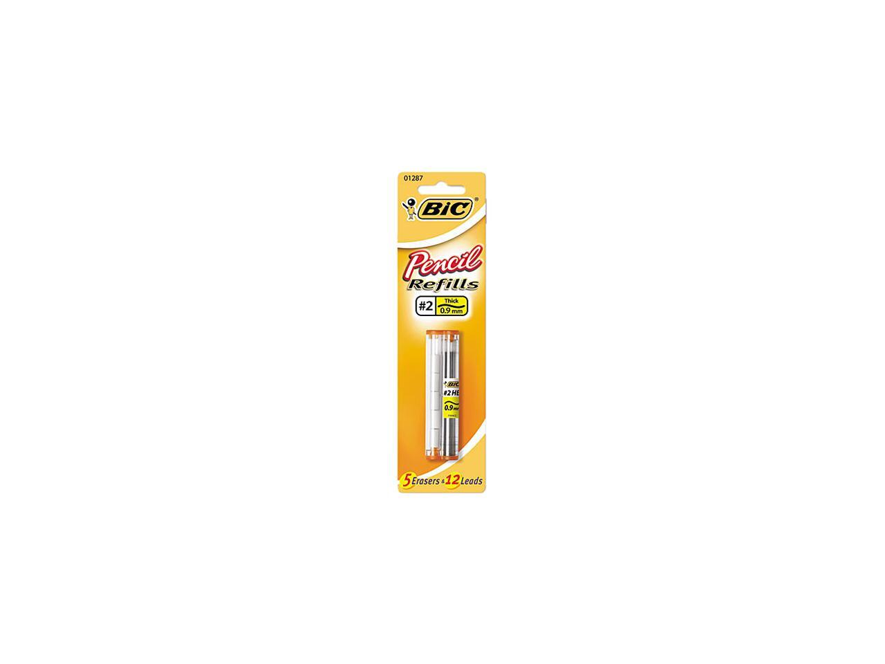 BIC LE957P1 Lead/Eraser Atlantis/Clic Master/Velocity, .9mm, HB, BK, 12 ...
