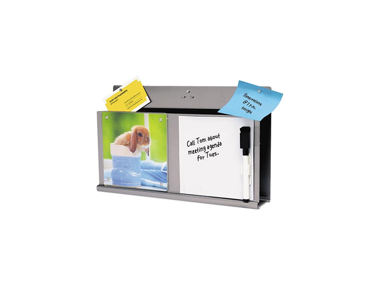 Deflect-o 510010 MyStyle Stainless Steel DocuPocket with White Board ...