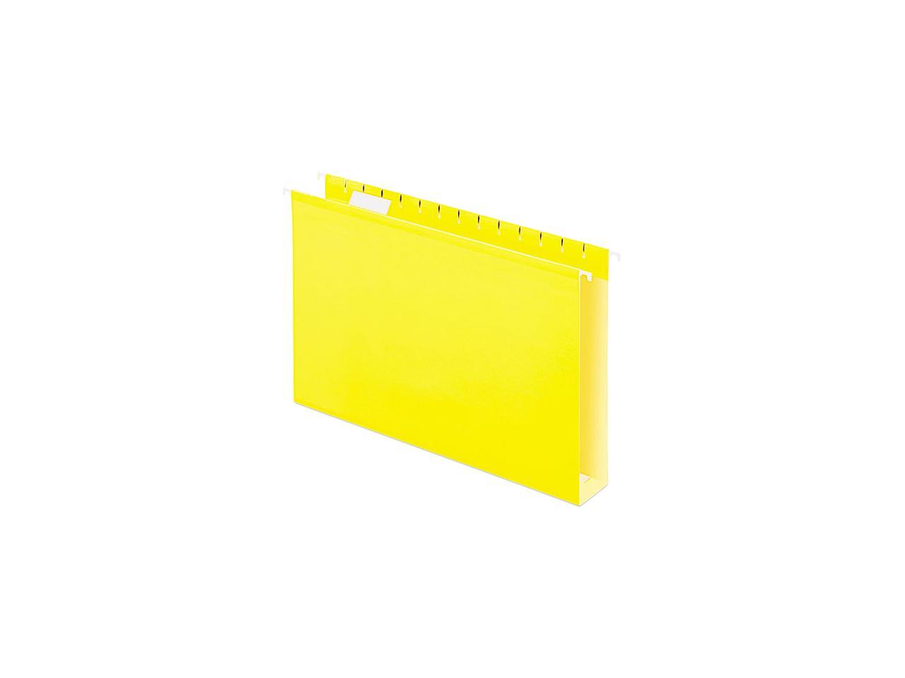Pendaflex 4153X2YEL Two Inch Reinforced Hanging File Folders, Legal ...