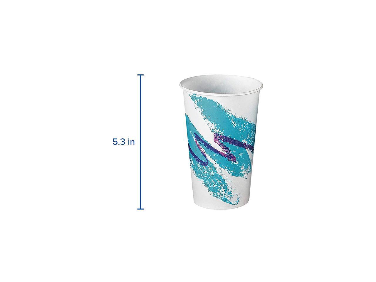 Solo Cup R12N-00055 Jazz Waxed Paper Cold Cups, 12oz, Tide Design, 2000 ...
