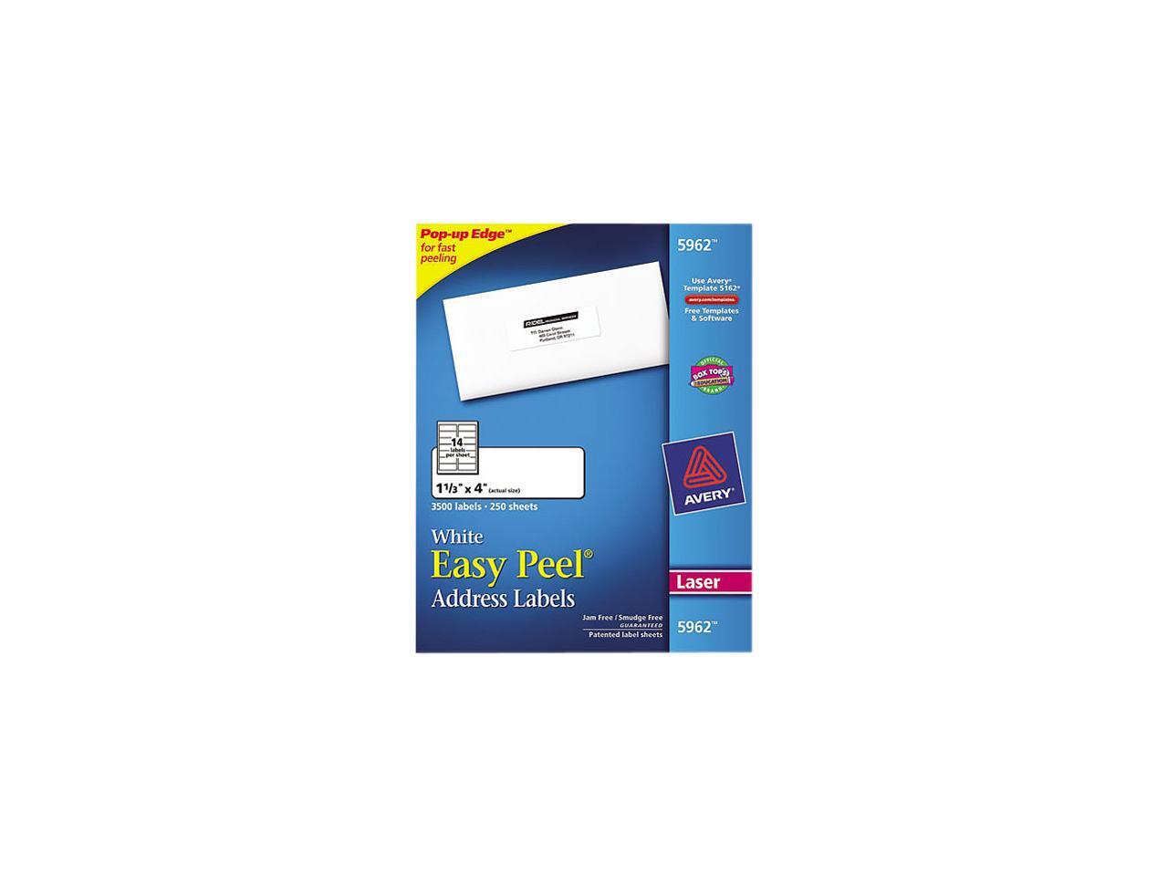 Avery Easy Peel Address Labels, Sure Feed Technology, Permanent ...
