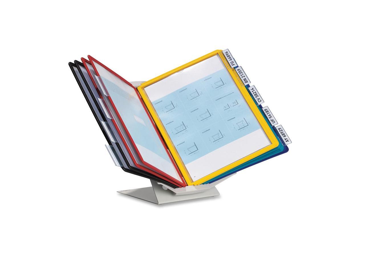 Durable 5515-00 Vario Pro Desktop Reference System, 10 Panels, 9 7/8 x ...