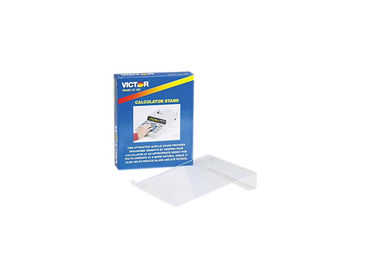 Victor LS-125 Large Angled Acrylic Calculator Stand, 9 x 11 x 2, Clear ...