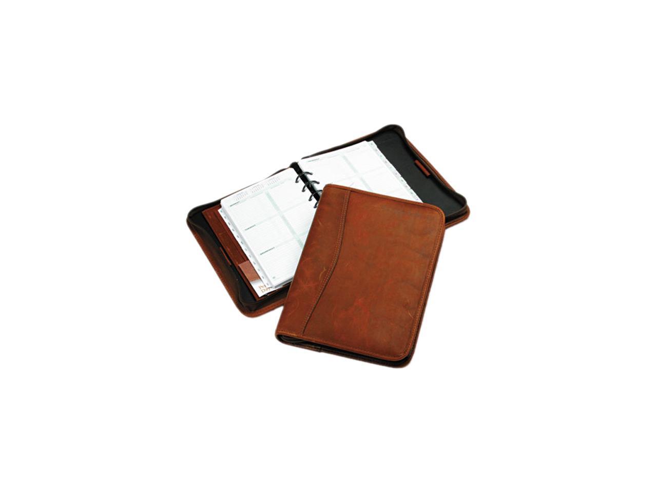 Day-Timer 80844 Aviator Cowhide Leather Zippered Organizer Starter Set ...