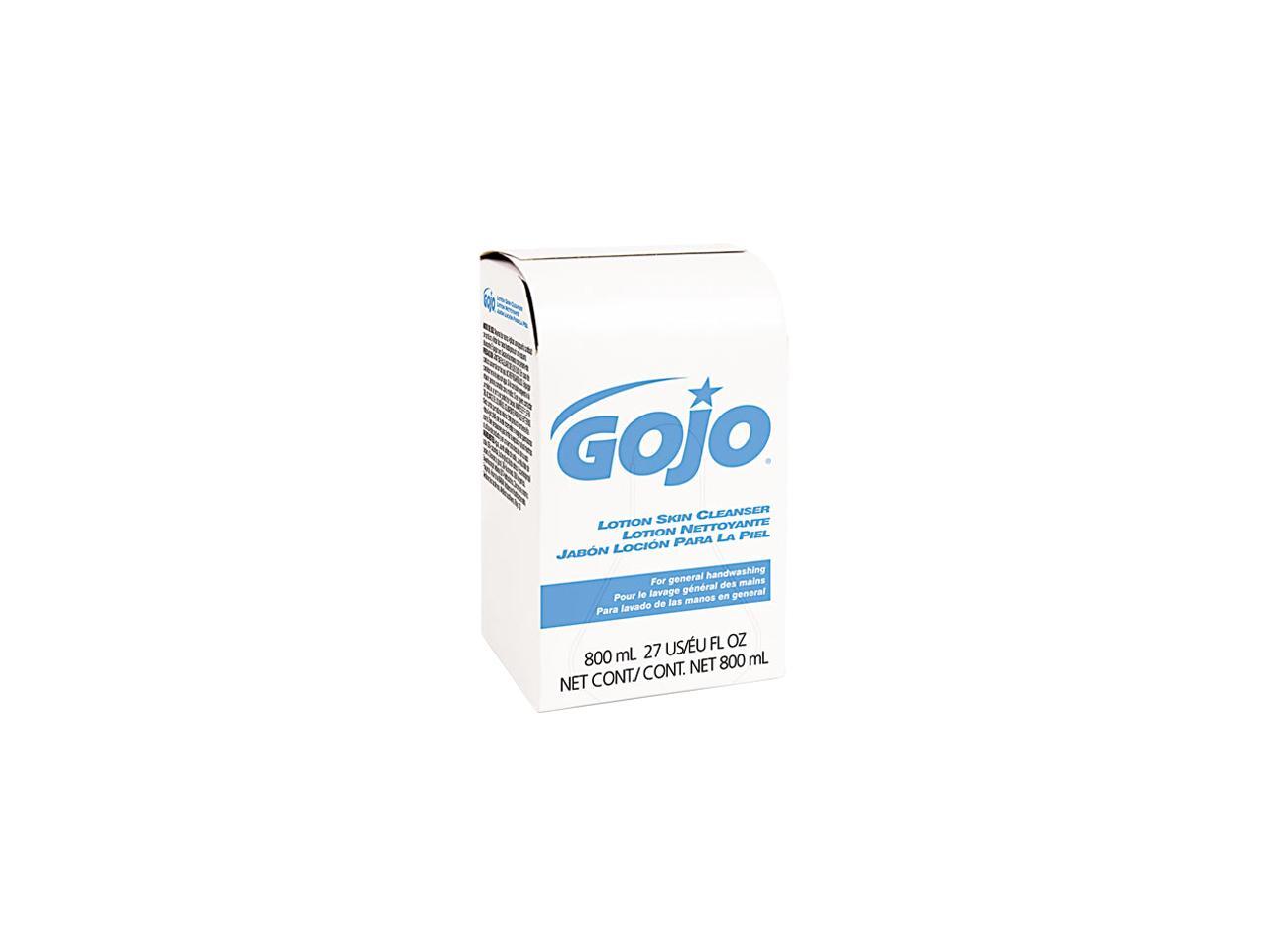 GOJO 9112-12CT Lotion Skin Cleanser Refill, Pleasant, Liquid, 800ml Bag ...