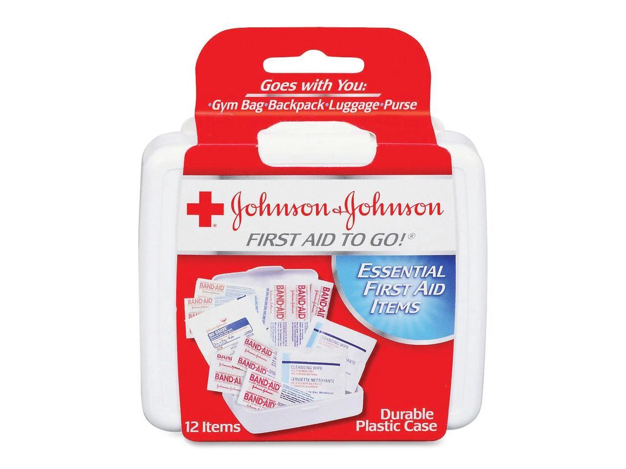 Johnson & Johnson Red Cross 8295 Mini First Aid To Go Kit, 12 Pieces ...
