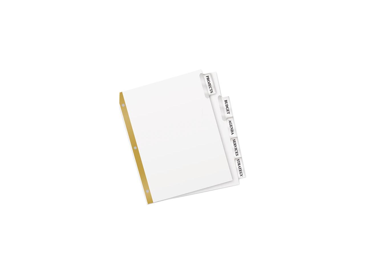 Avery 11122 WorkSaver Big Tab Dividers Clear Tabs 5 Tab Letter 