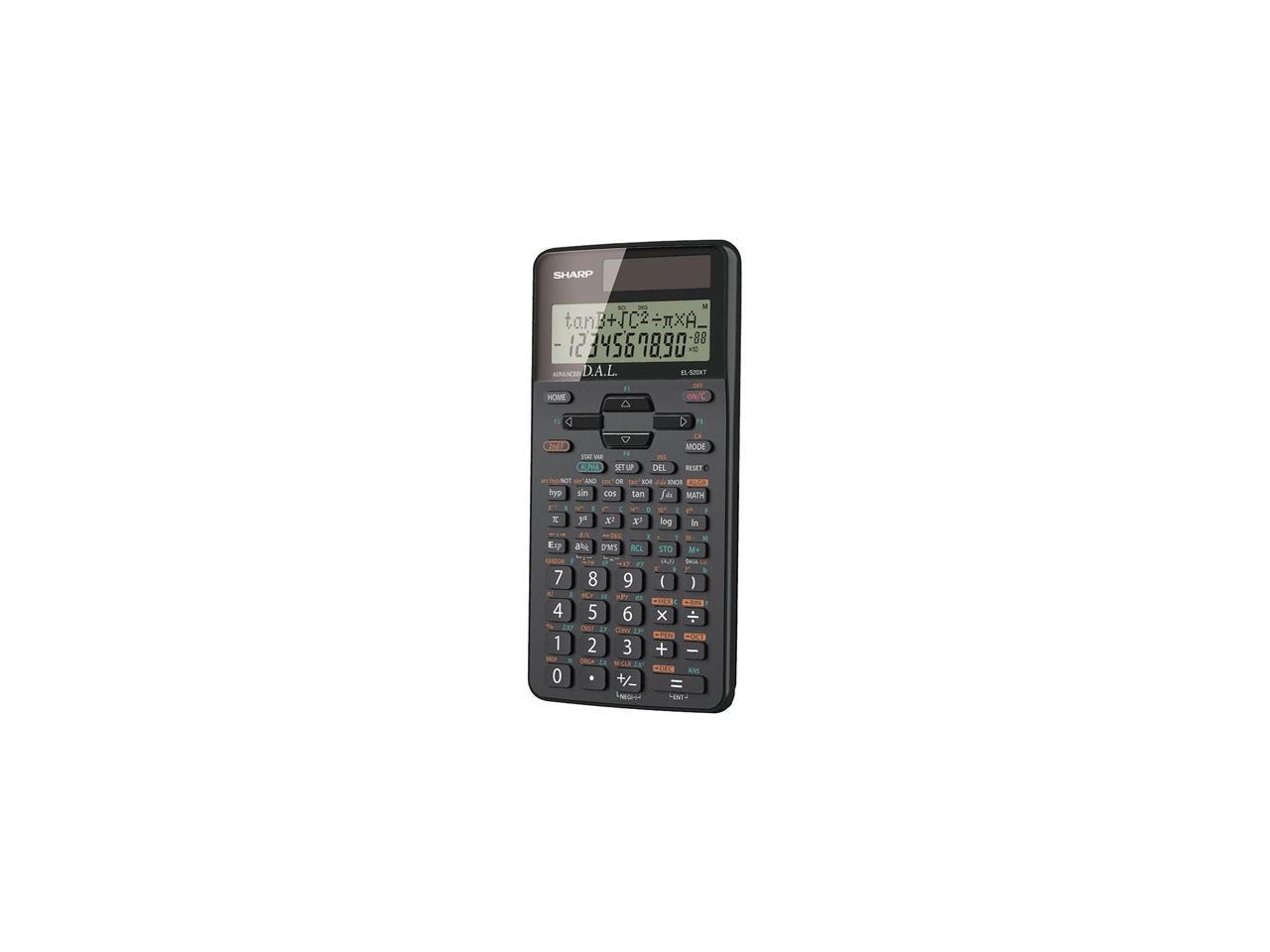 Sharp EL520XTBBK Large 12 Digit Scientific Calculator w/ 420 Functions ...