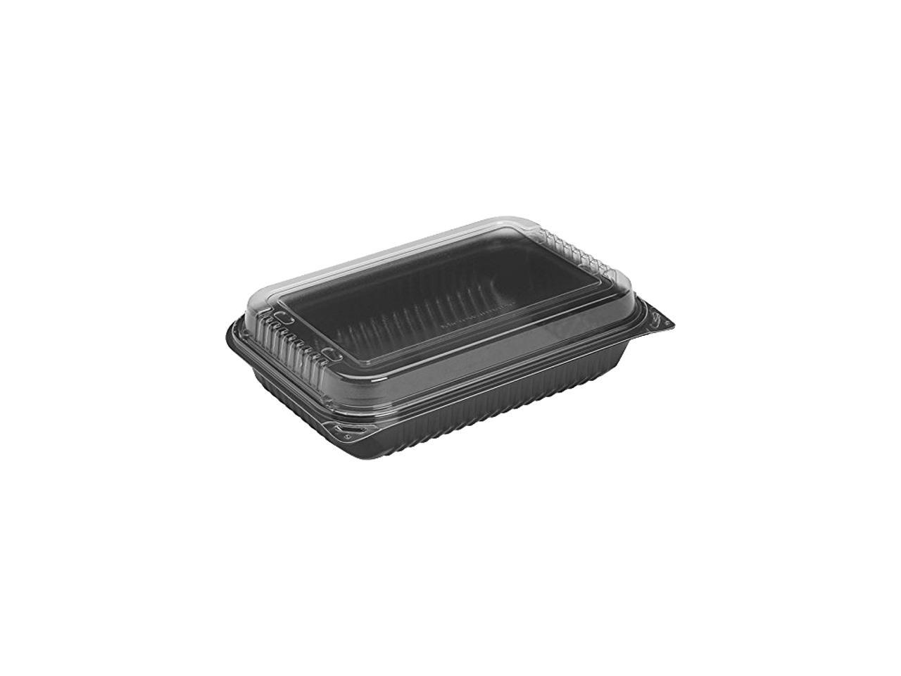 Dart 919017-PM94 11.5" x 8" PM Hinged 1-Compartment Dinner Box - Black ...