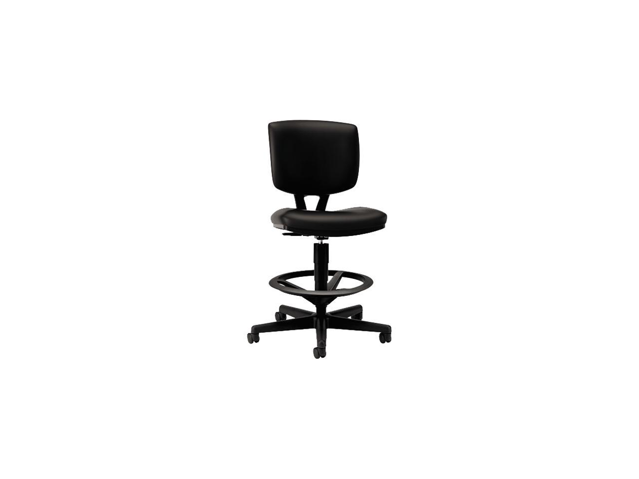 HON H5705.SB11.T Volt Series Adjustable Task Stool, Black Leather ...