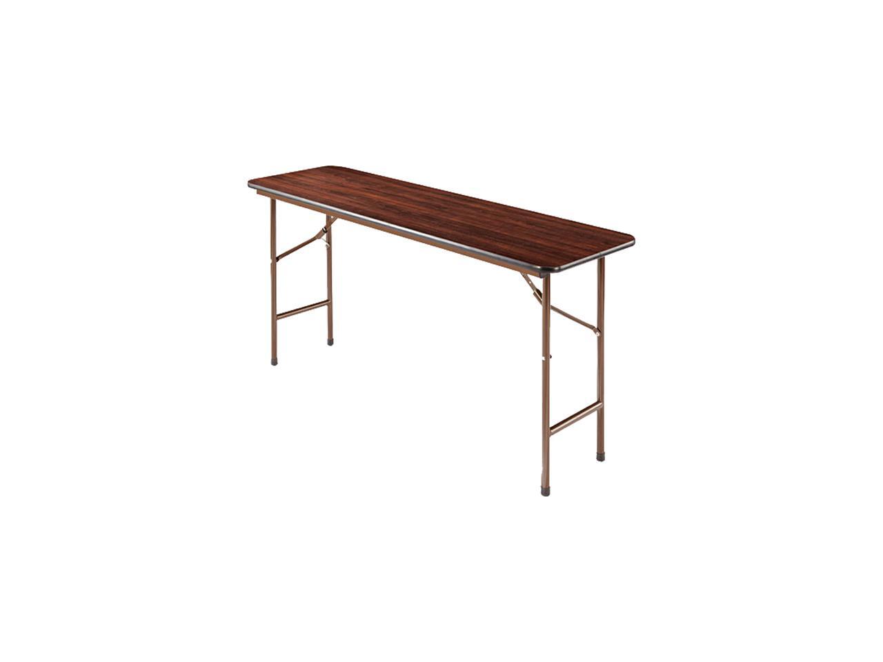 Alera ALEFT726018WA Folding Table, Rectangular, 60w x 18d x 29h, Walnut ...