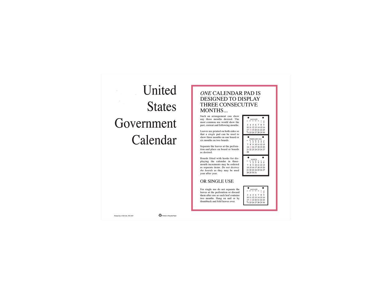 Unicor 6649502 Monthly Wall Calendar, 2021 - Newegg.com