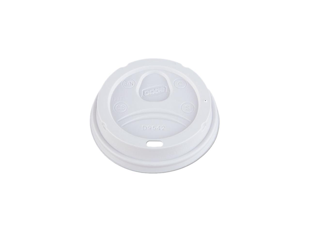 Dixie DIX D9542 White, 1000 / Carton Dome Drink-Thru Lids, Fits 12 oz ...