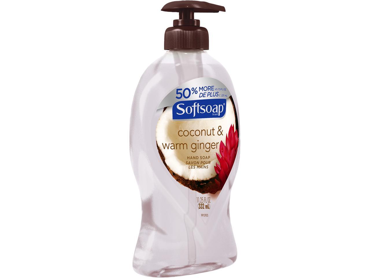 Soft soap US03565A Liquid Hand Soap Pump, Coconut & Warm Ginger, 11.25 ...
