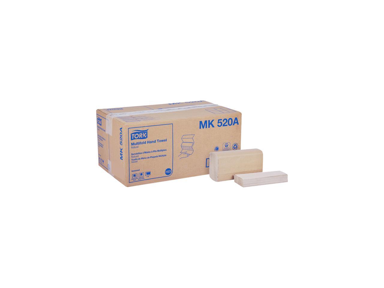 Tork MK520A Multifold Hand Towel, 9.13" x 9.5", Natural, 250/Pack, 16 ...