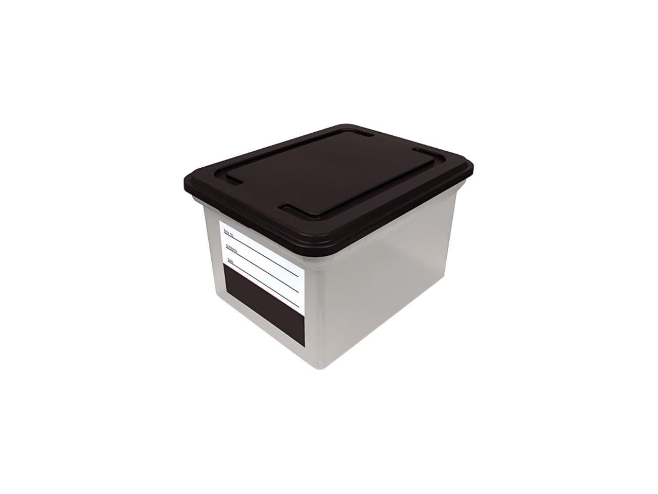 Innovative Storage Designs 55802 File Tote Storage Box with Snap-on Lid ...