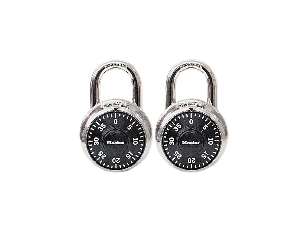 Master Lock 1500T Combination Lock, Stainless Steel, 1-7/8" Wide, Black ...