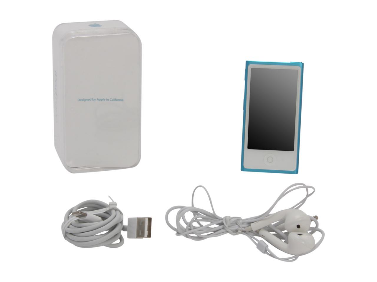 Refurbished: Apple iPod nano (7th Gen) 2.5" Blue 16GB MP3 Player ...