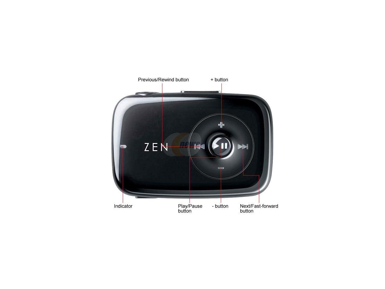 Creative ZEN STONE Black 1GB MP3 Player - Newegg.com