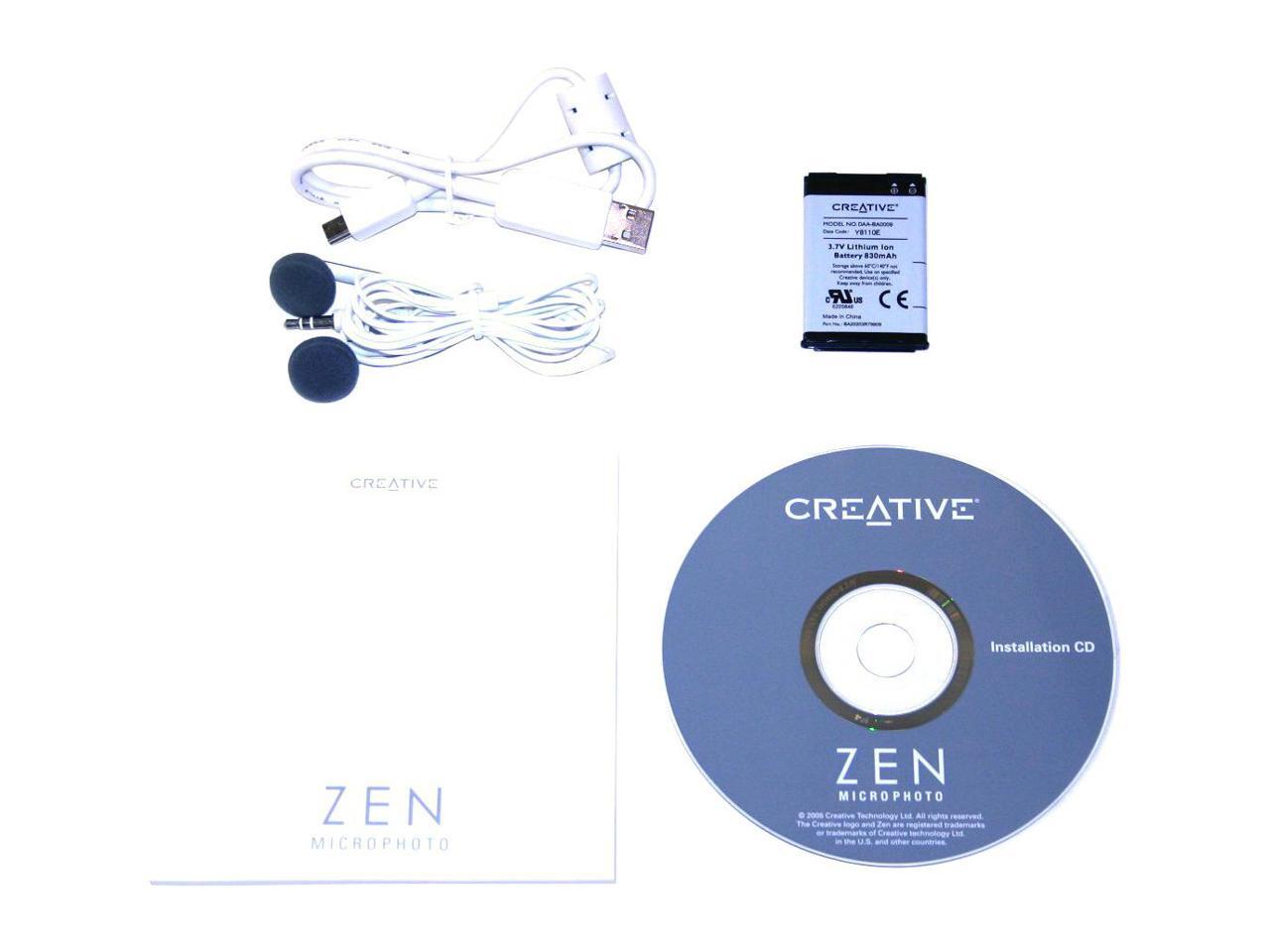 Creative ZEN Microphoto Blue 8GB MP3 Player - Newegg.com