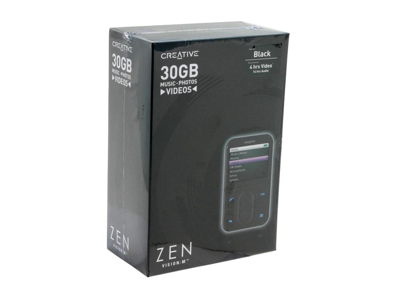 Creative ZEN Vision M 2.5" Black 30GB MP3 / MP4 Player - Newegg.com