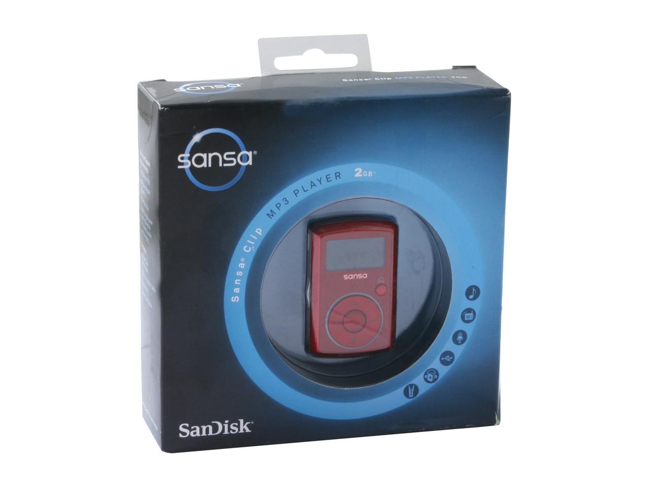 SanDisk Sansa Clip 1.0" Red 2GB MP3 Player - Newegg.com