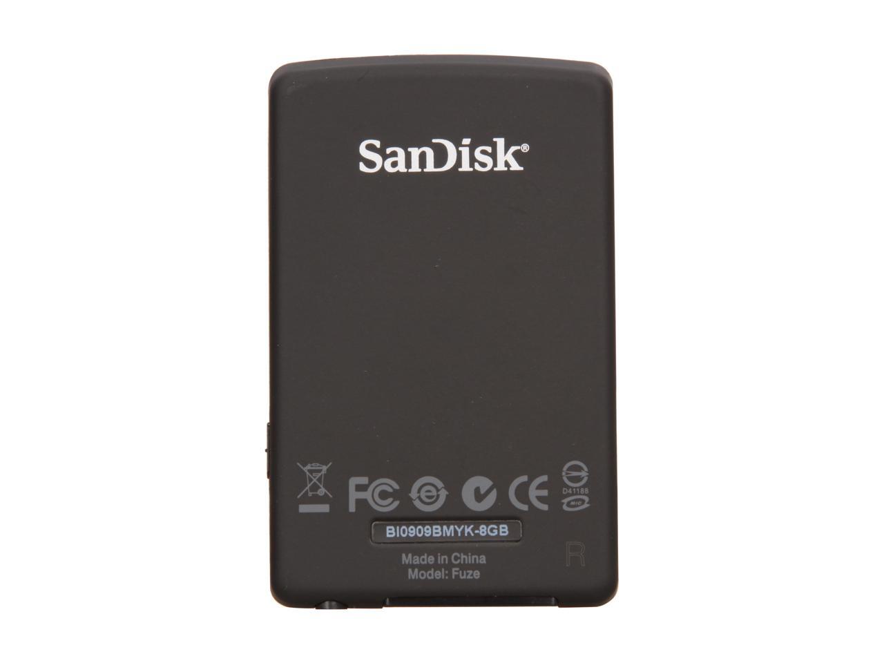Refurbished: SanDisk Sansa Fuze 1.9" Black 8GB MP3 / MP4 Player ...
